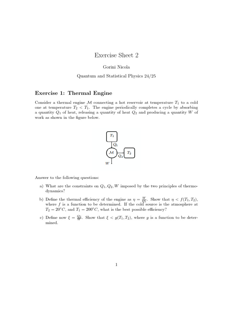 Exercise Sheet 2 | PDF