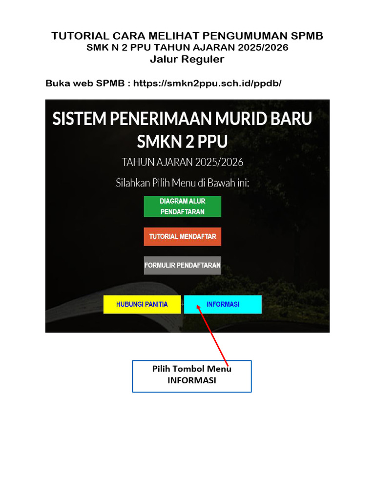 Tutorial Cara Melihat Pengumuman Spmb 2025 | PDF