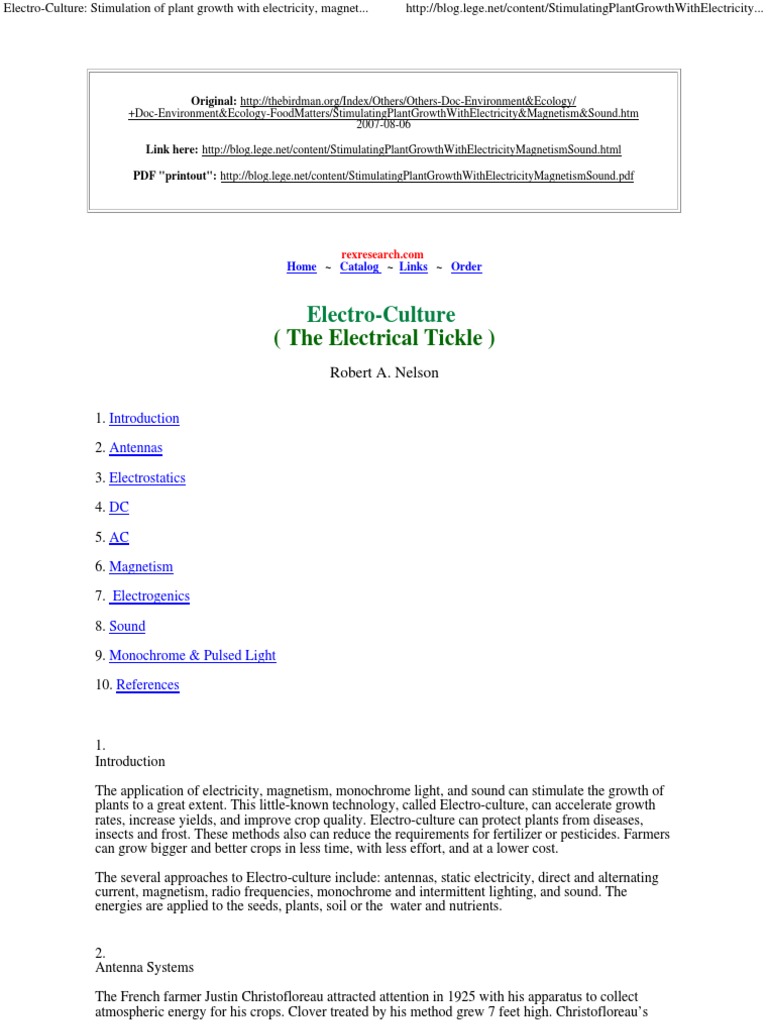 Electroculture: Boosting Plant Growth | PDF | Seed | Germination