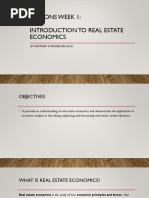 Real Estate Economics Overview | PDF | Market (Economics) | Economics