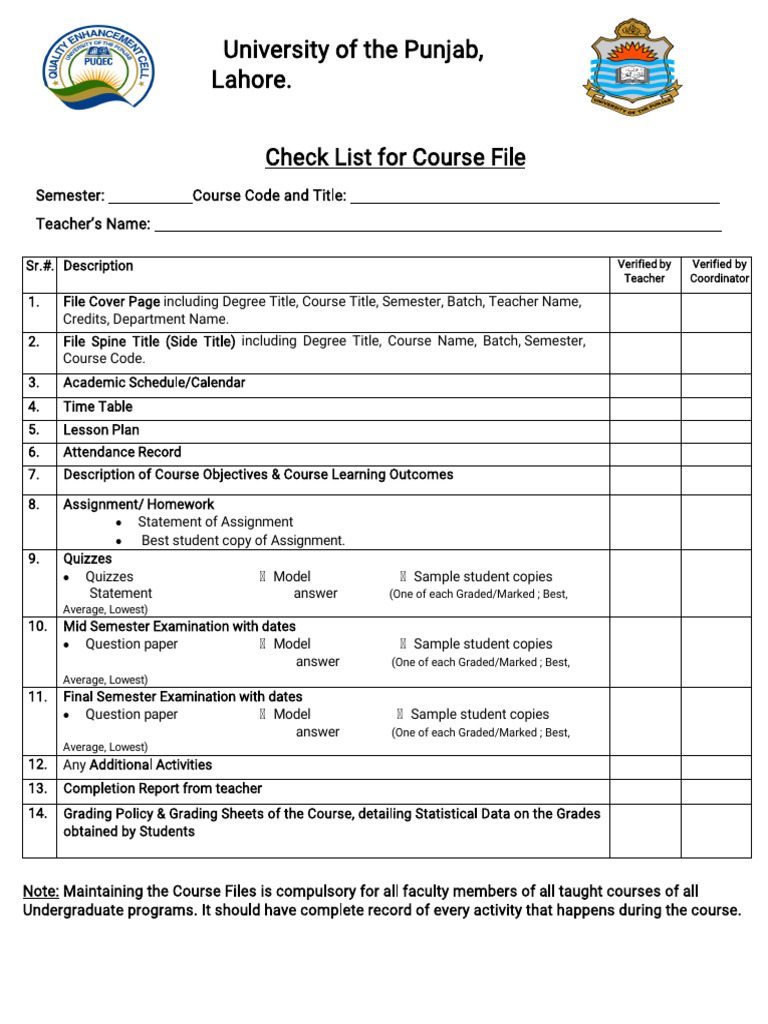 Checklist Title | PDF