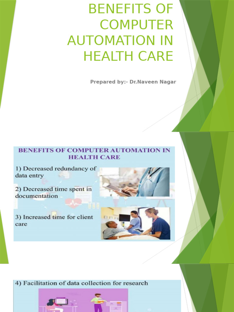 Benefits of Computer Automation in Health Care | PDF