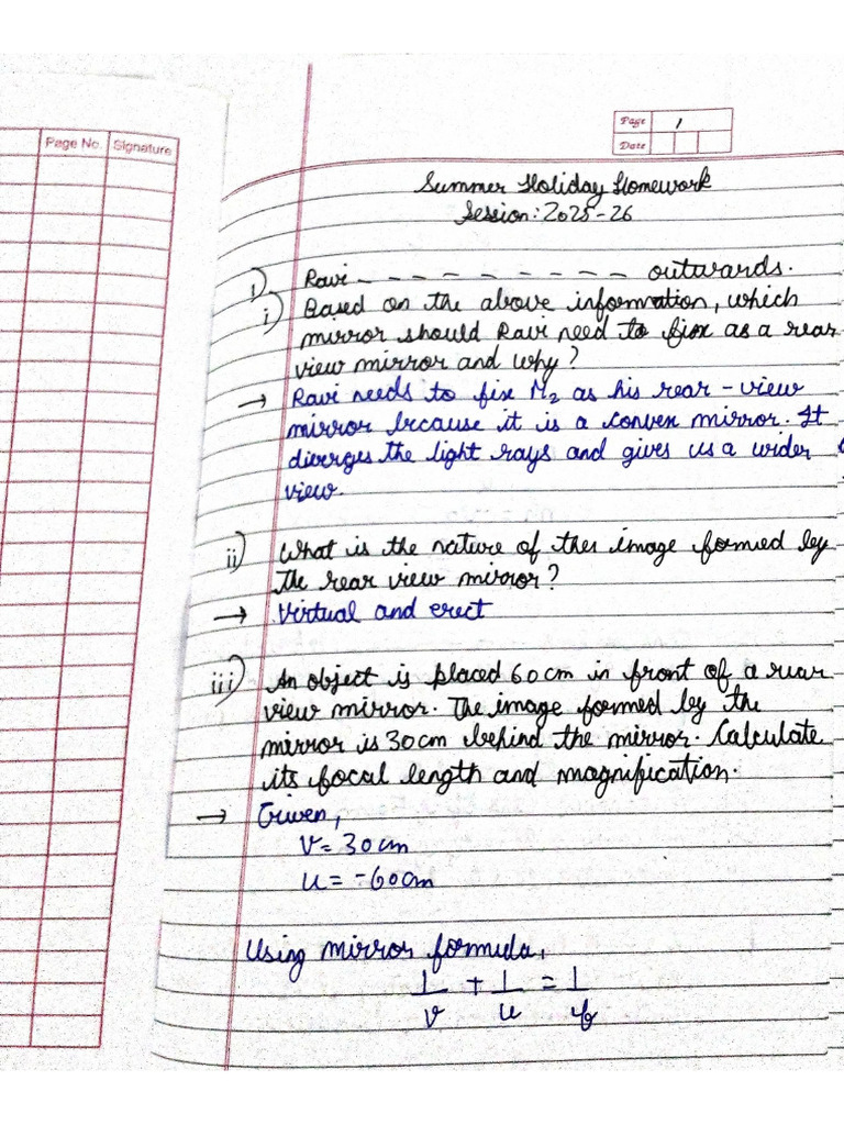 Physics HHW (2025-26) | PDF