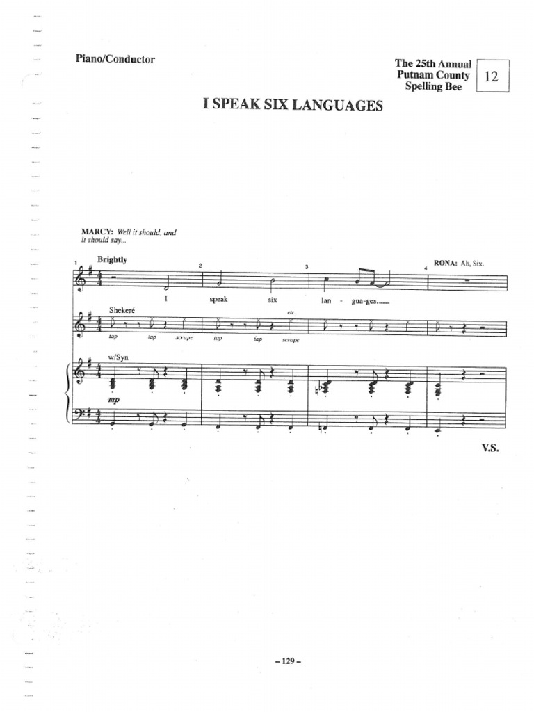 I Speak Six Languages | PDF