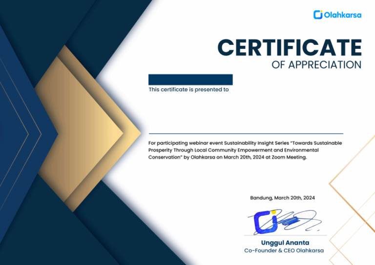 Certificate - Towards Sustainable Prosperity Through Local Community ...