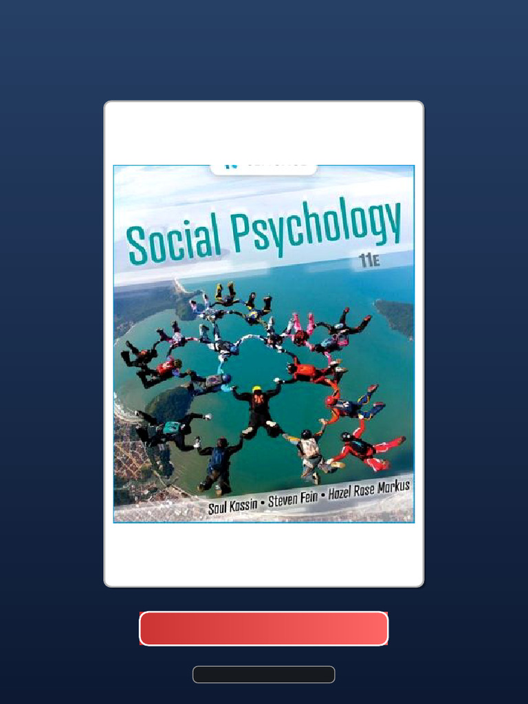 Complete Bundle Social Psychology 11th Edition Saul Kassin Steven Fein ...