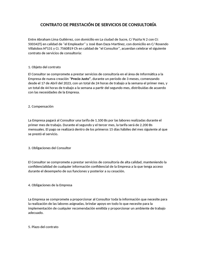 Contrato Informatico | PDF