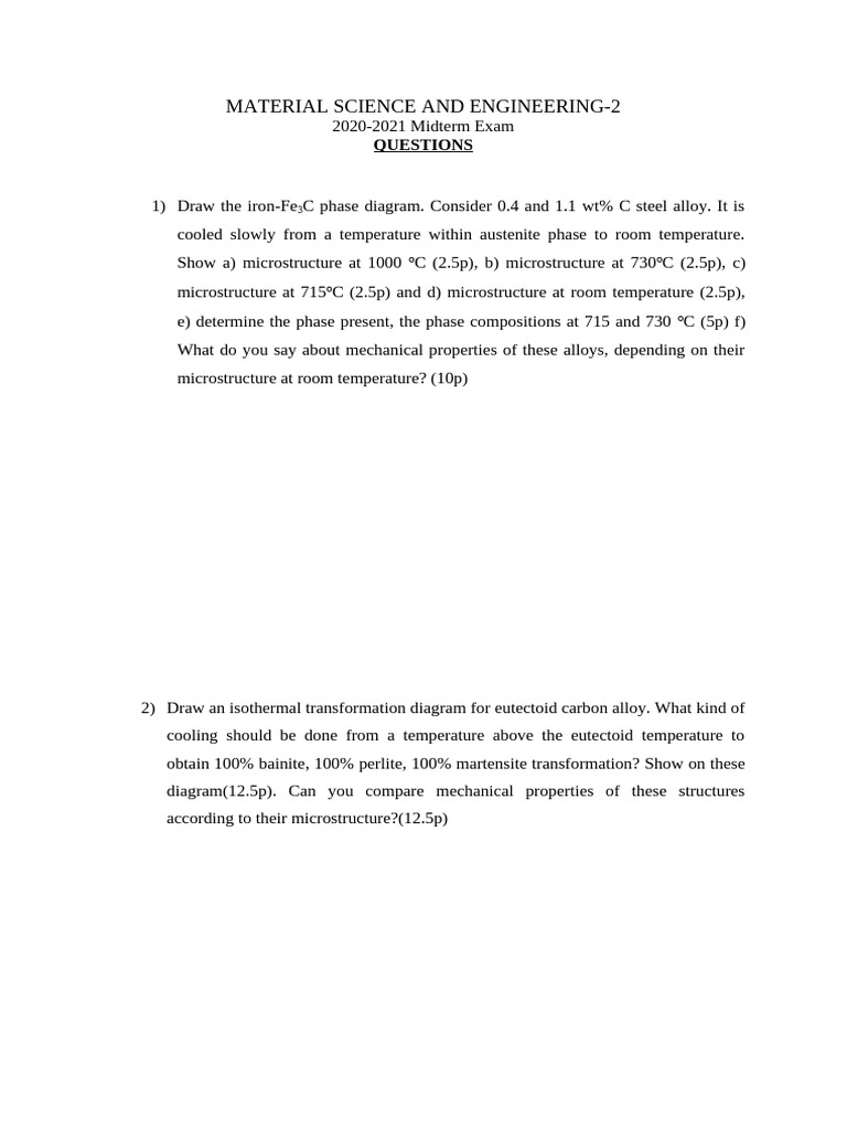 Malzeme 2 Vize | PDF