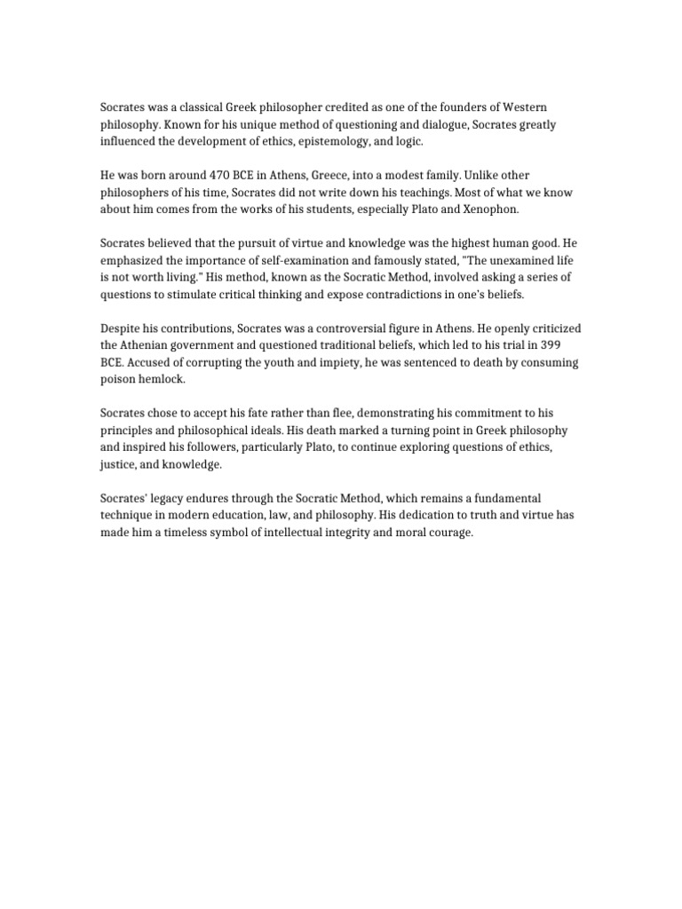 Assignment On Socrates | PDF