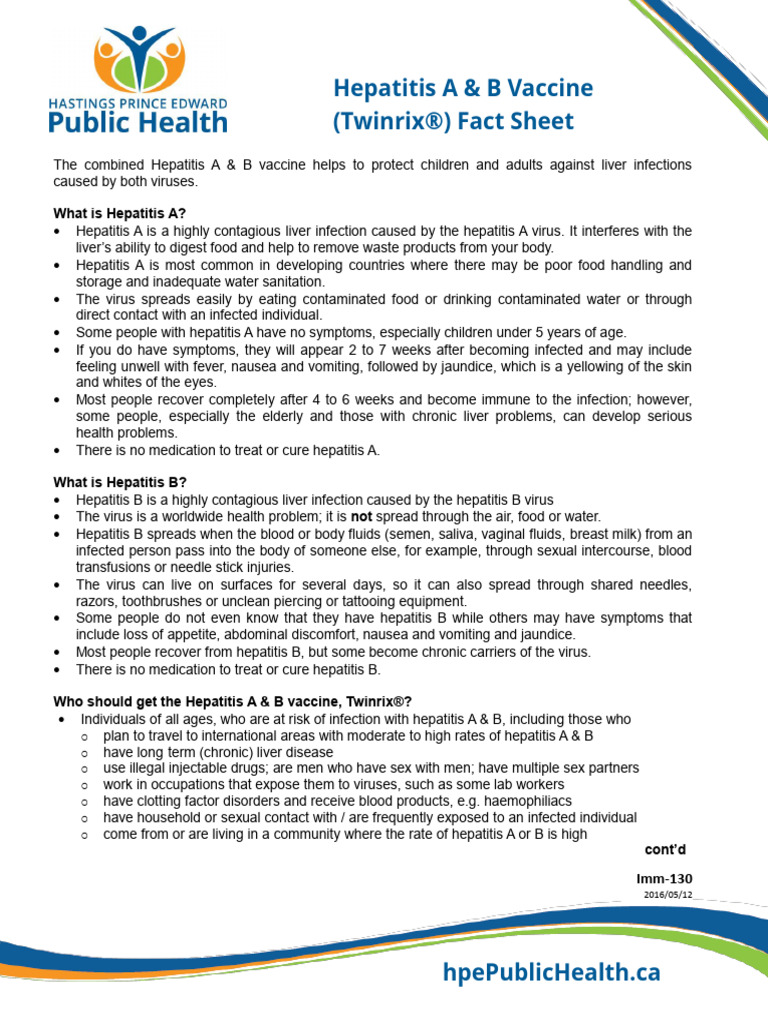 Twinrix® Vaccine for Hepatitis A & B | PDF | Hepatitis | Hepatitis B