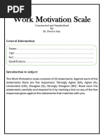 Work Motivation Scale | PDF | Motivational | Motivation