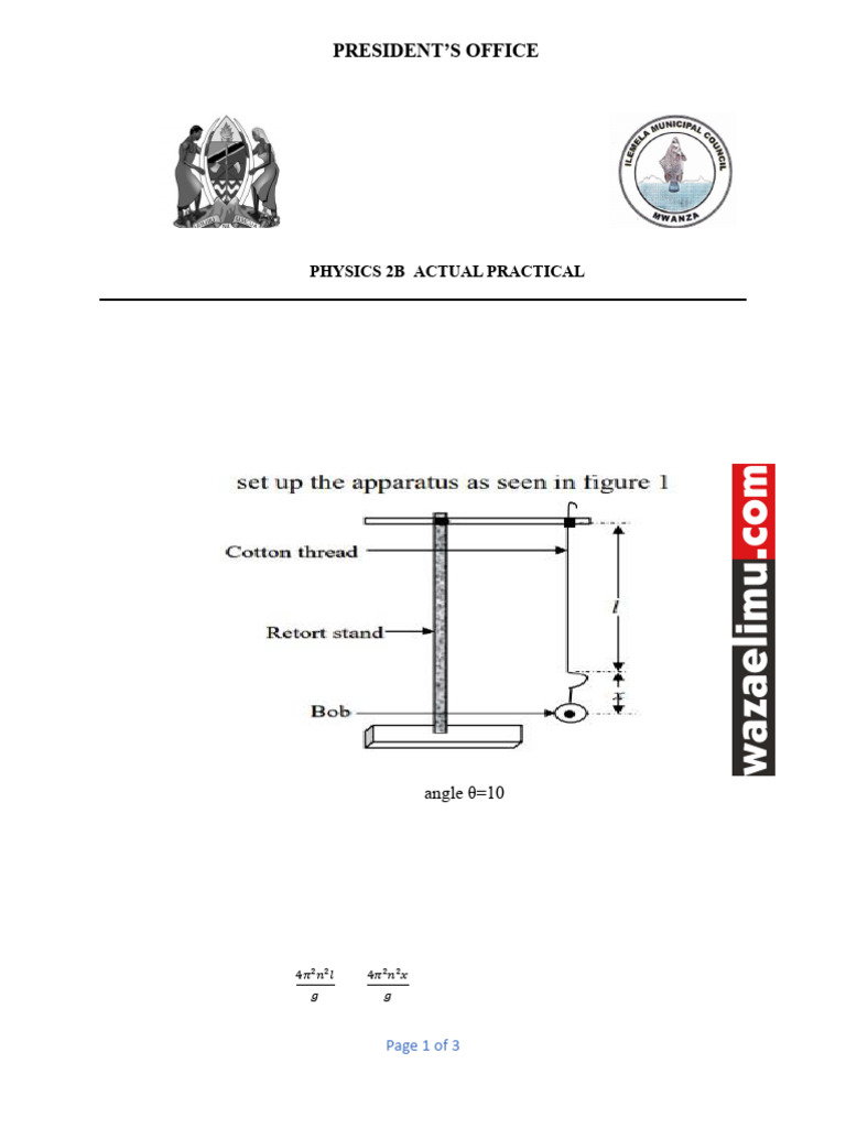Physics Prac 2b May | PDF | Pendulum | Oscillation