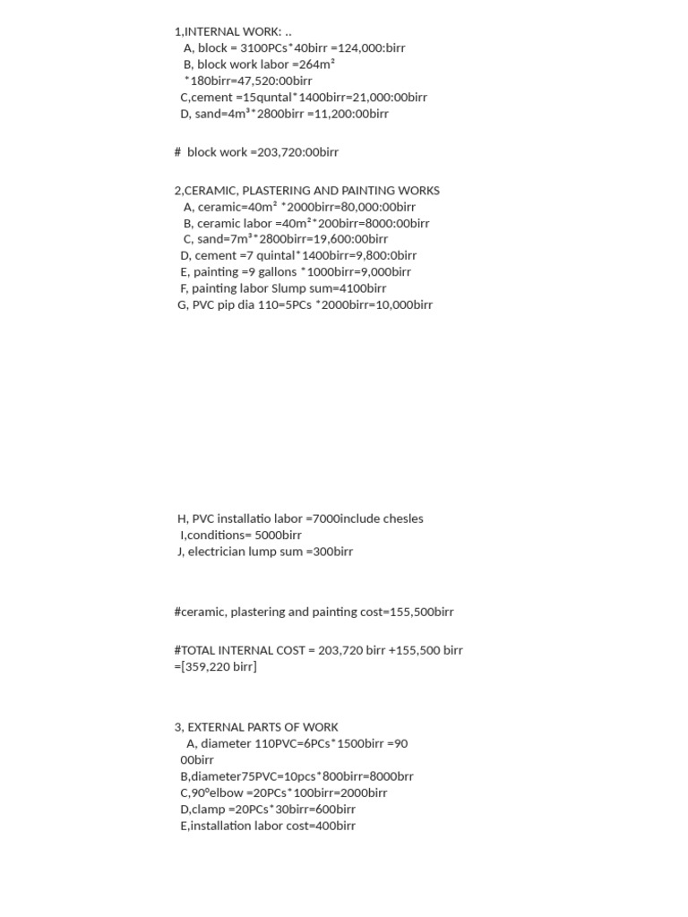 Cost Estimation | PDF