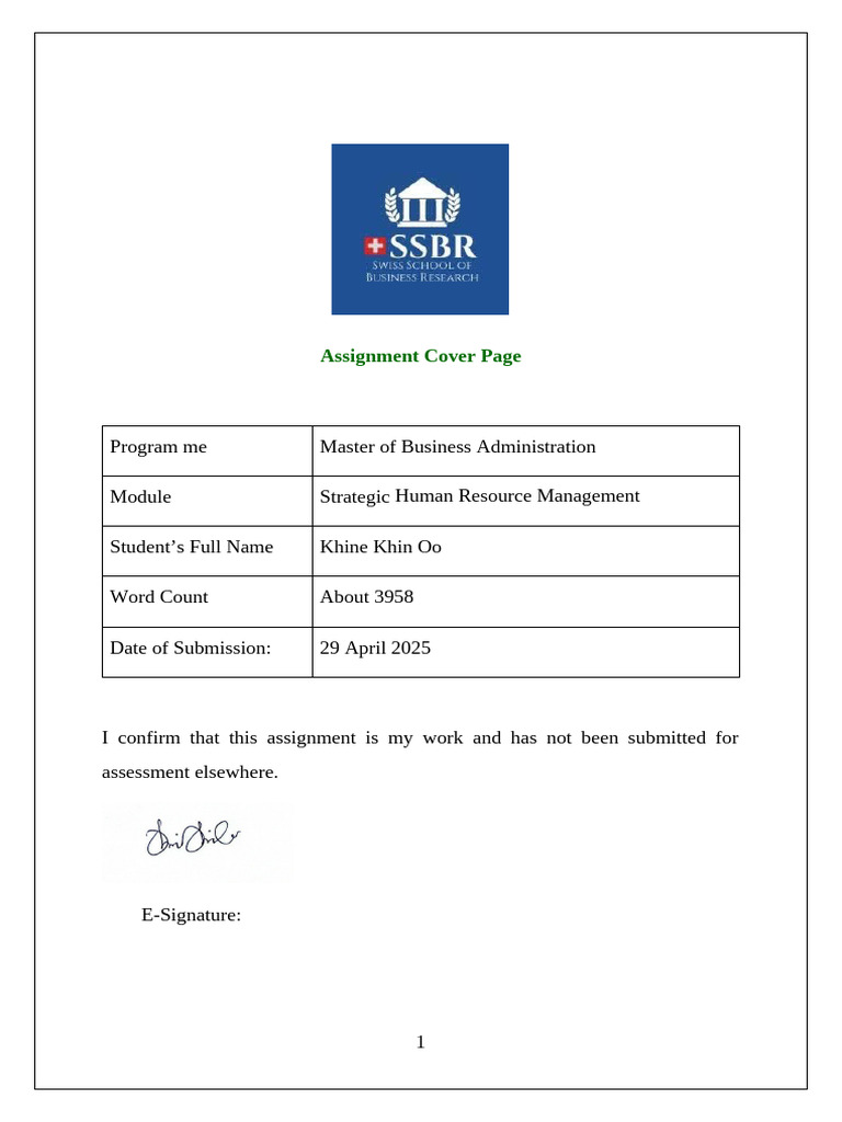 Khine - Khin - Oo - Strategic Human Resource - 29-April-2025 | PDF ...