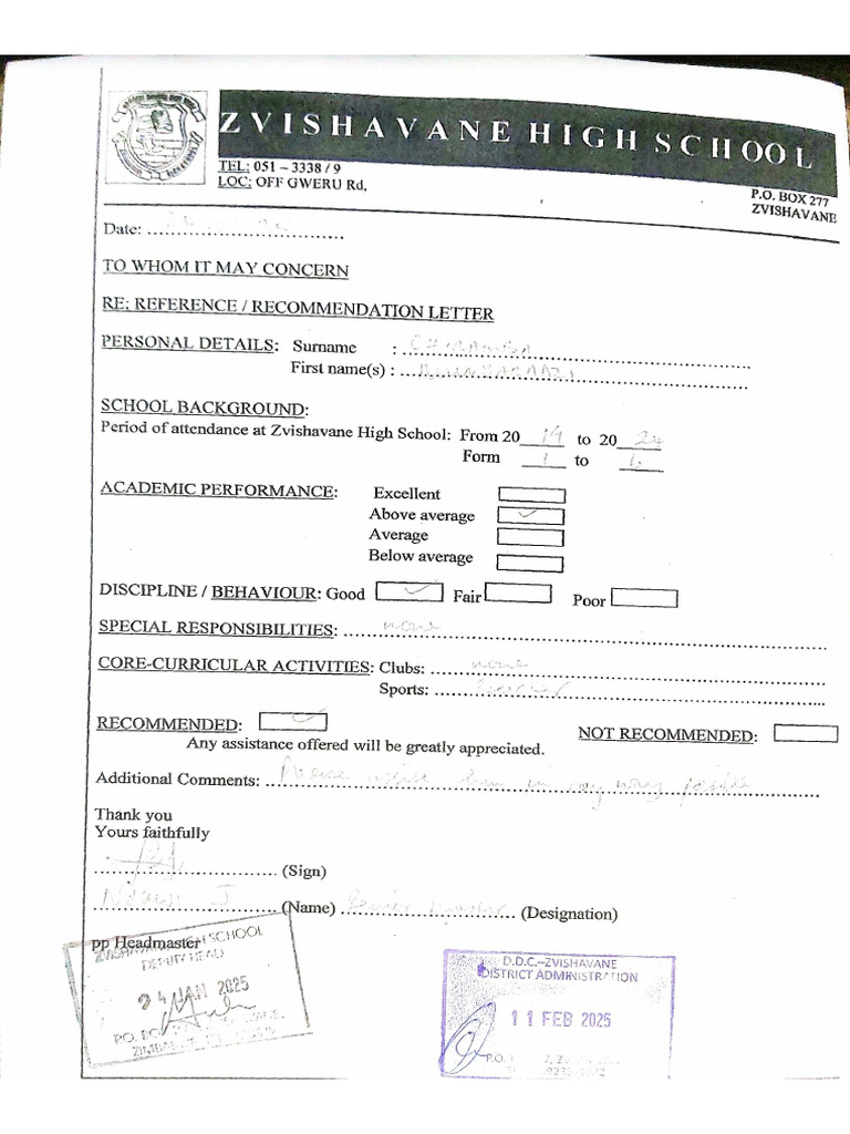 Munya Reference Letter 2 | PDF