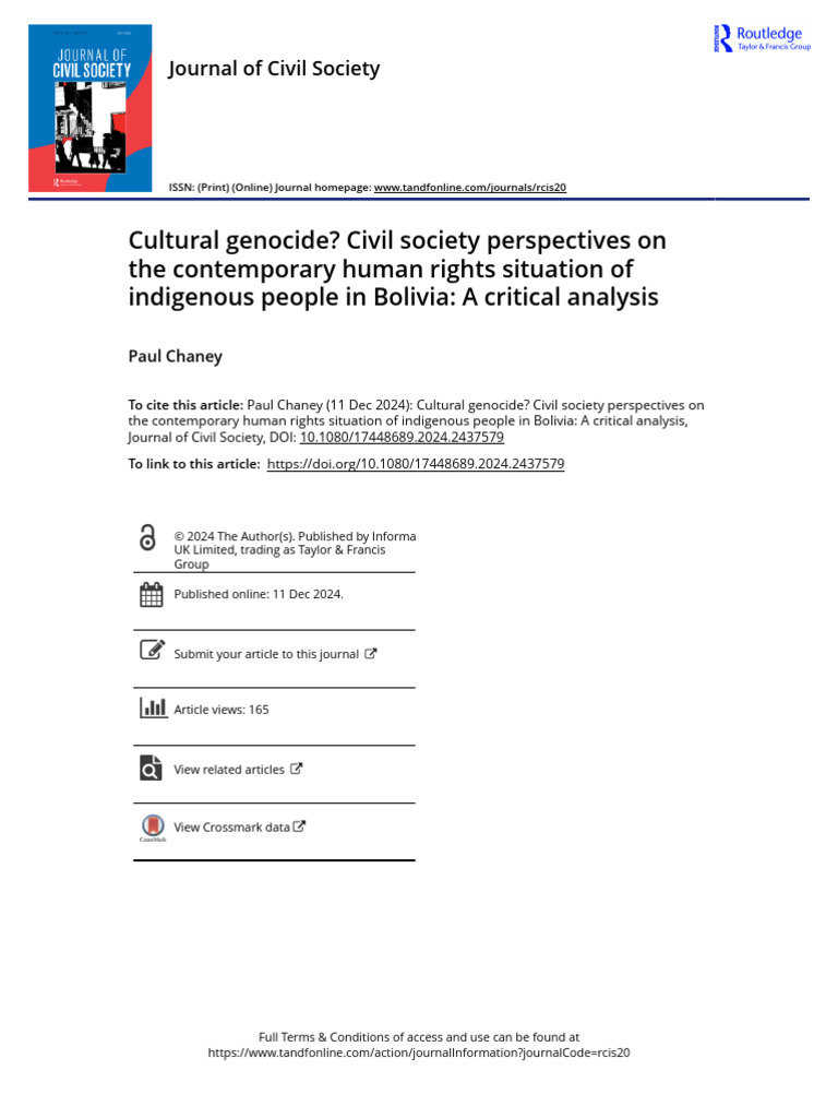 Cultural Genocide? Civil Society Perspectives On The Contemporary Human ...