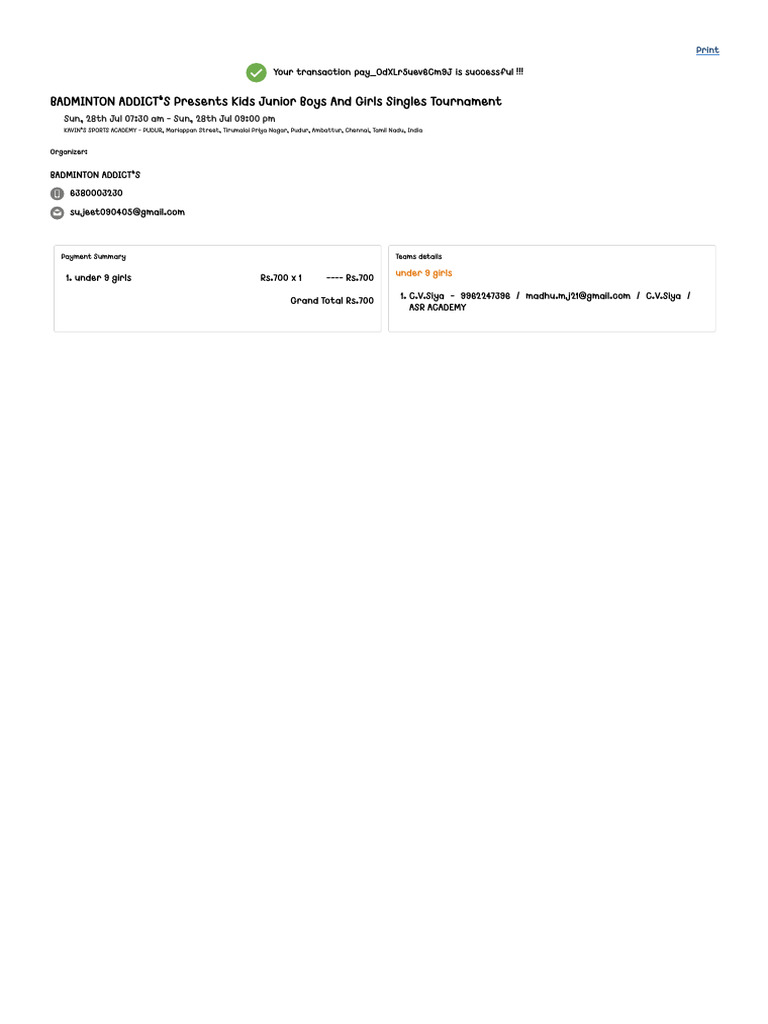Playmatches - Ticket Confirmation | PDF