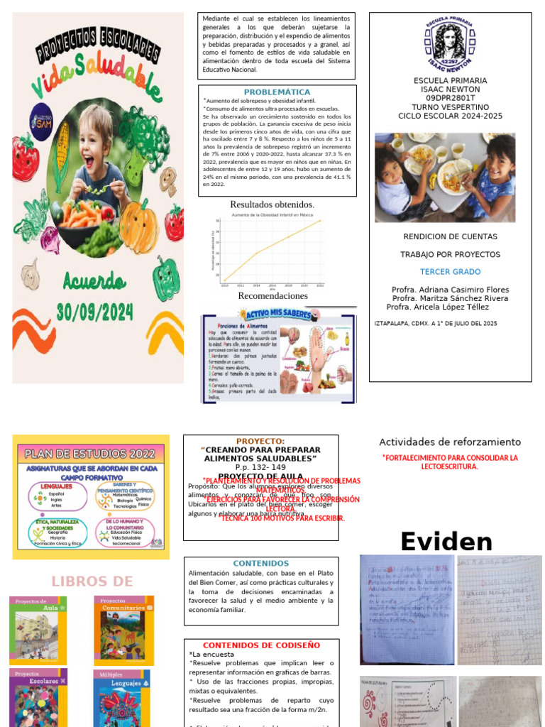 Tríptico Vida Saludable | PDF | Obesidad