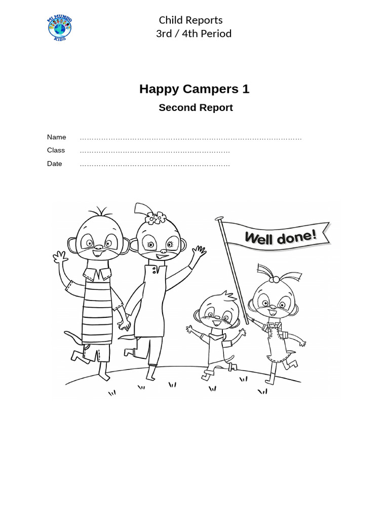 Child Progress Reports: Happy Campers | PDF | Question | Adjective
