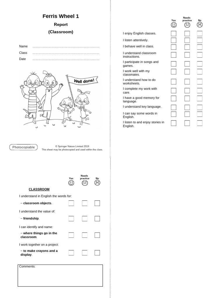 FW1 Child'SReport Classroom | PDF | Learning