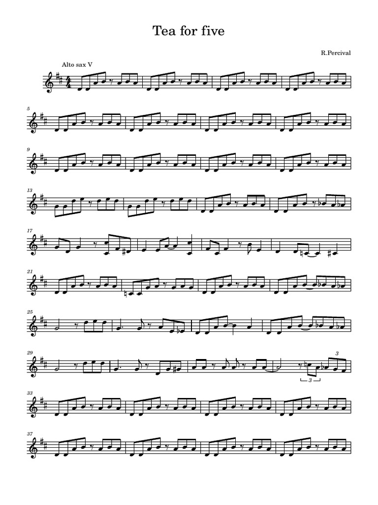 Tea - For - Five - Alto Sax V | PDF