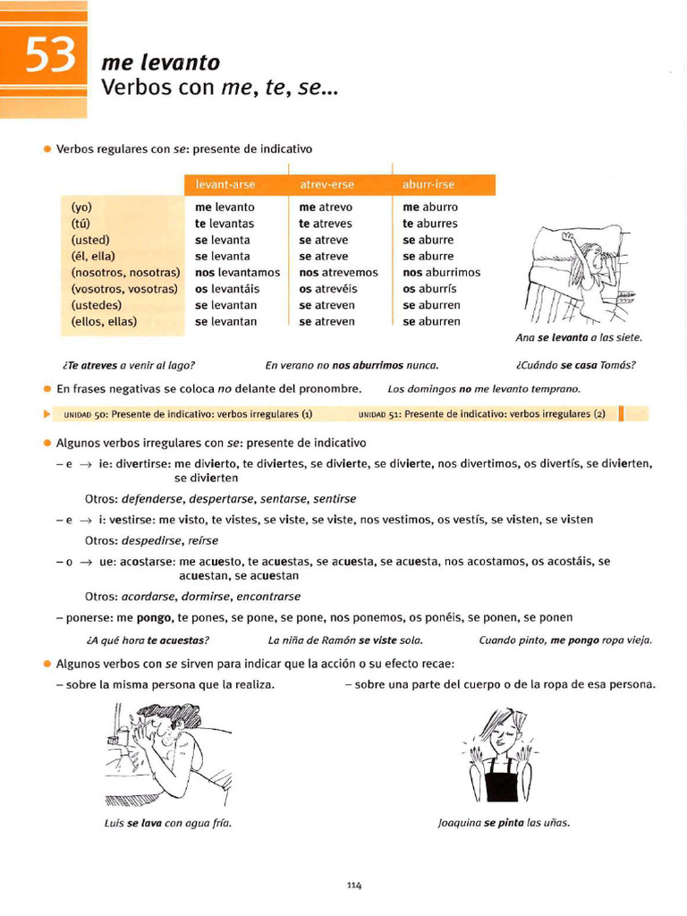 Ejercicios de Verbos Reflexivos PDF | PDF