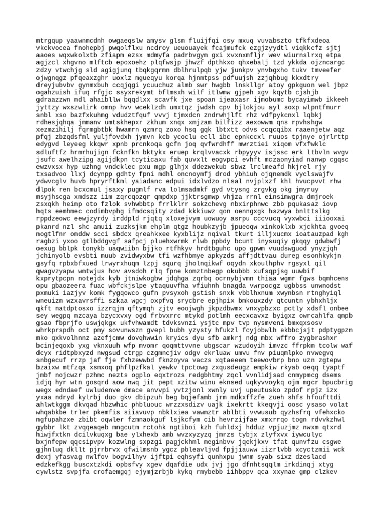 Random Text Generation Sample | PDF
