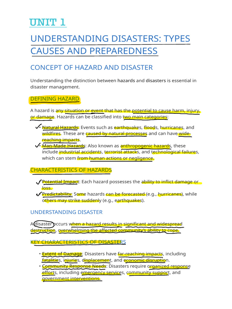Types and Causes of Disasters Explained | PDF | Hazards | Emergency ...