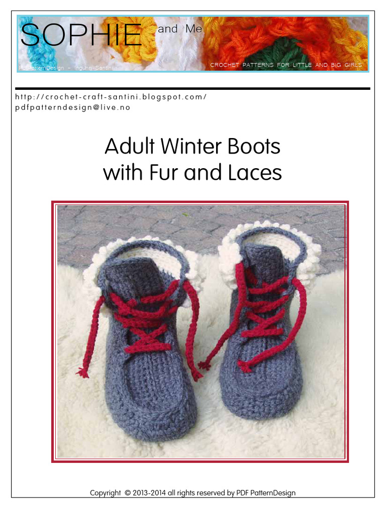 Crochet Pattern for Topaz Boots | PDF | Crochet | Textiles