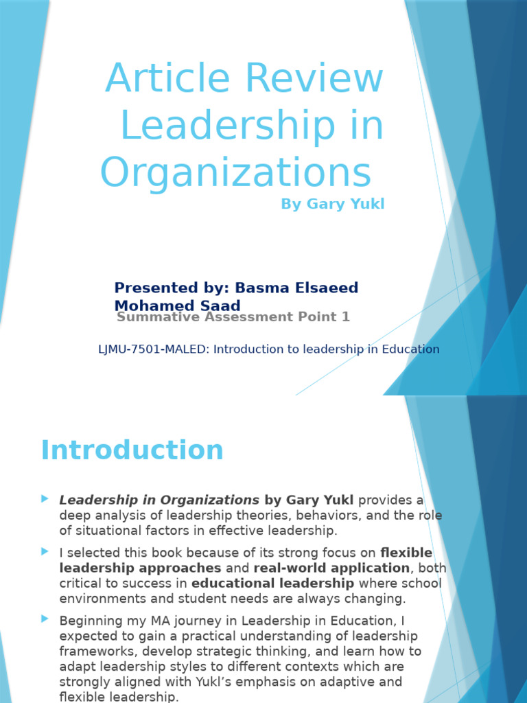 Summative Assessment Point 1 | PDF | Leadership | Transformational Leadership