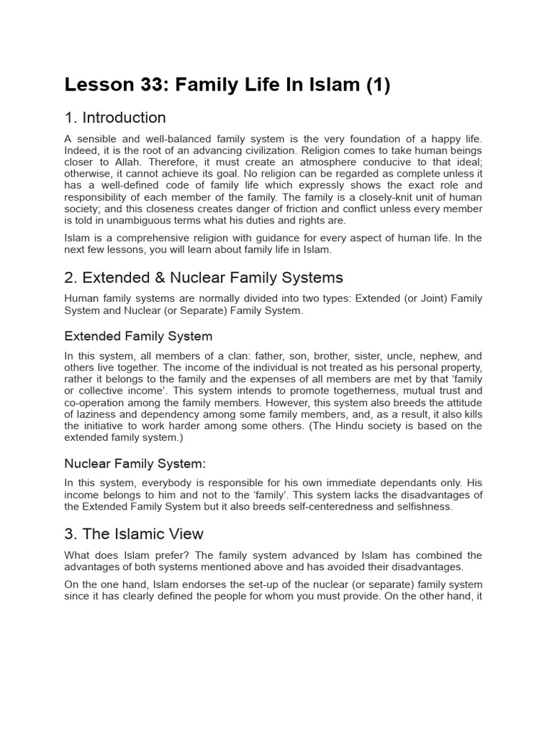 Family Life in Islam 2 | PDF | Ali | Family