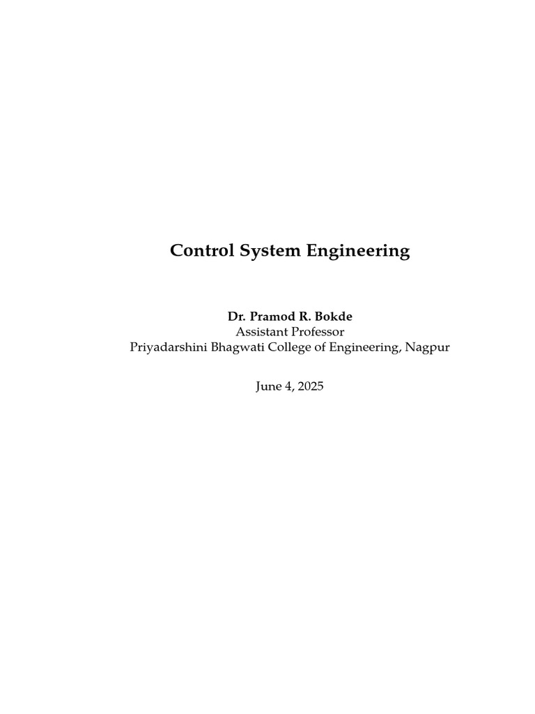 Control System Engineering - Chapter-5 | PDF | Control Theory ...