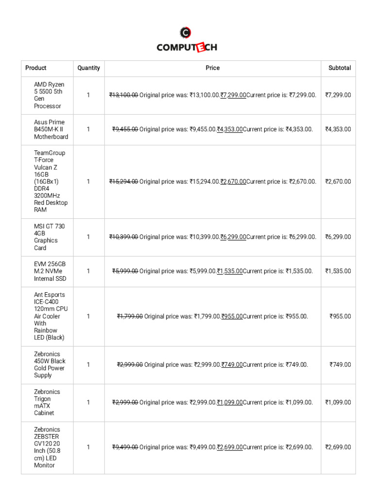 Best Custom PC Build - Computech Store | PDF