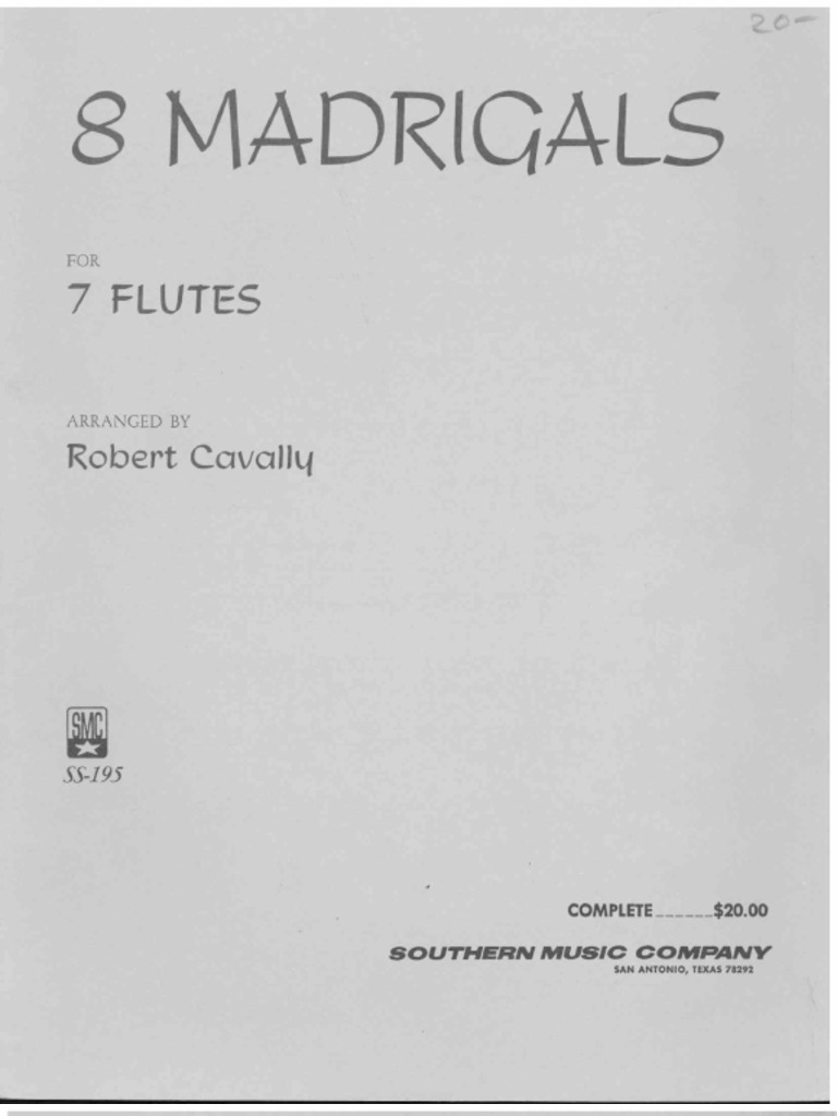 8 MADRIGALES Orquesta Flautas - Muy Fácil | PDF