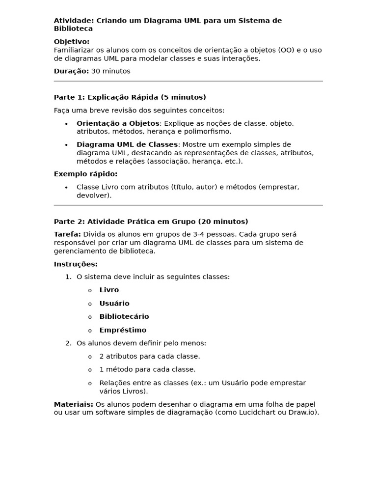 Diagrama UML para Sistema de Biblioteca | PDF