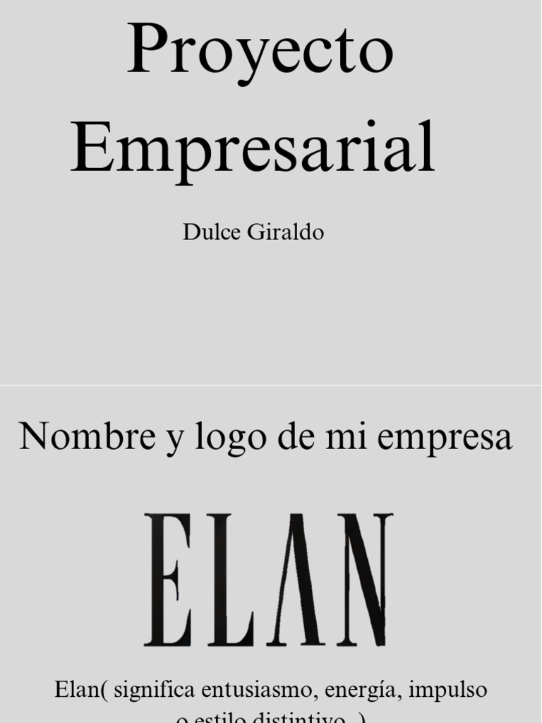 Proyecto Empresarial Elan | PDF | Marca | Moda