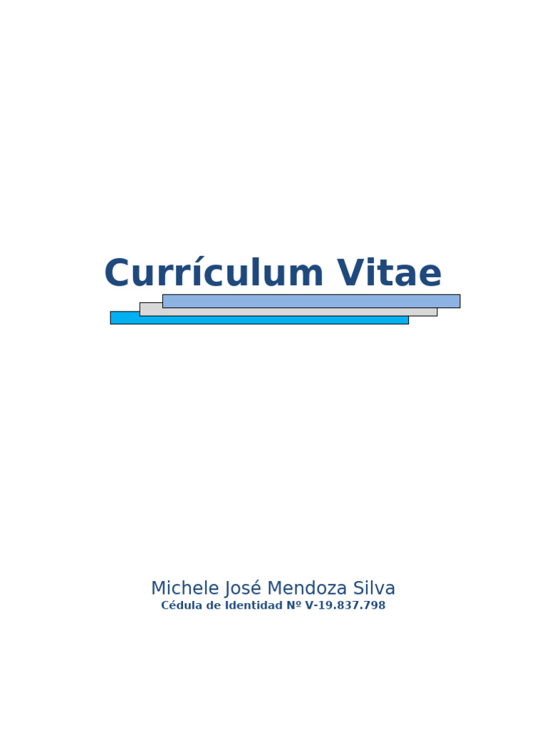 Mi Curriculo (Michael Jose Mendoza) | PDF