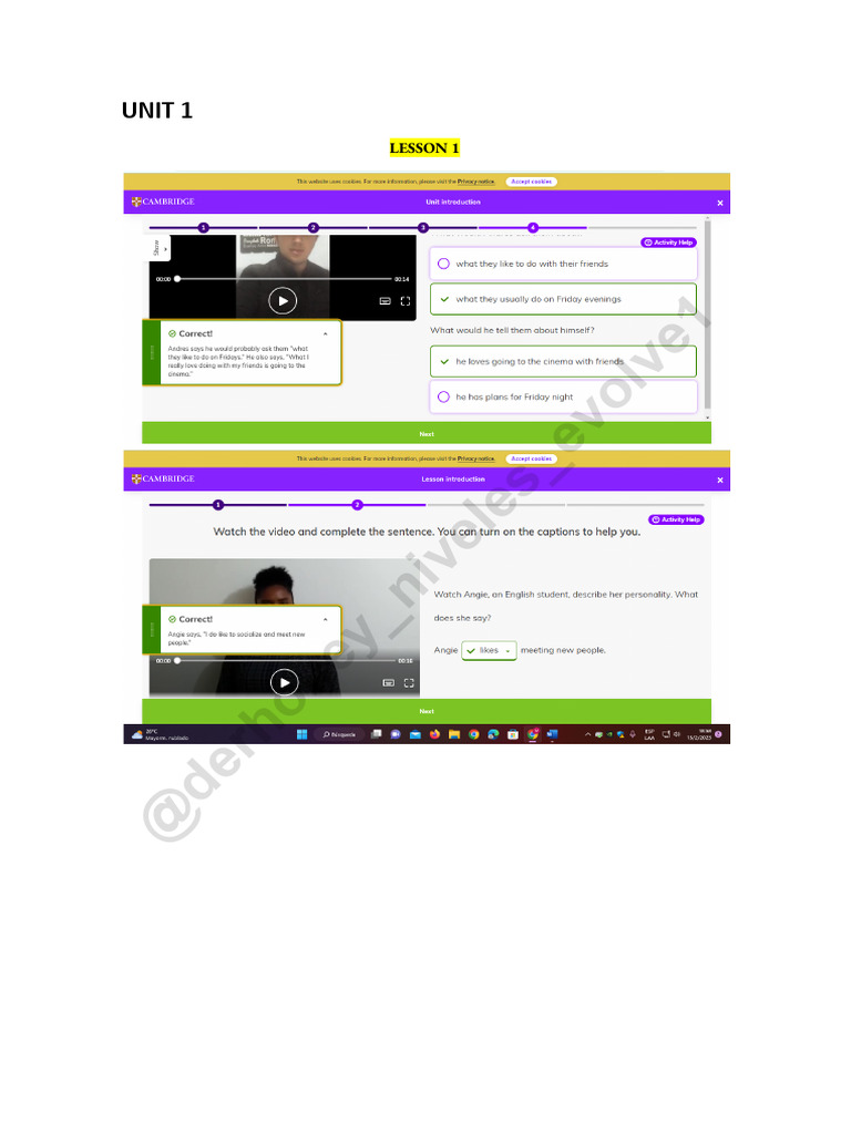 Lesson 1 - Unit 1 | PDF