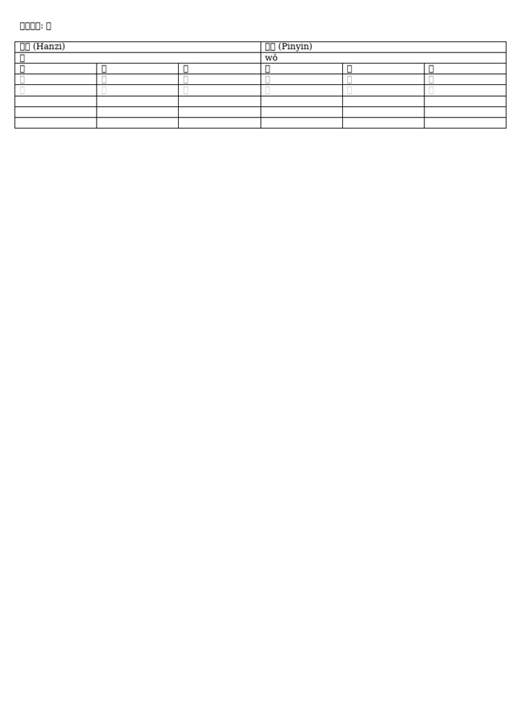 Tab-pre 练习汉字 مجموعة 1 | PDF