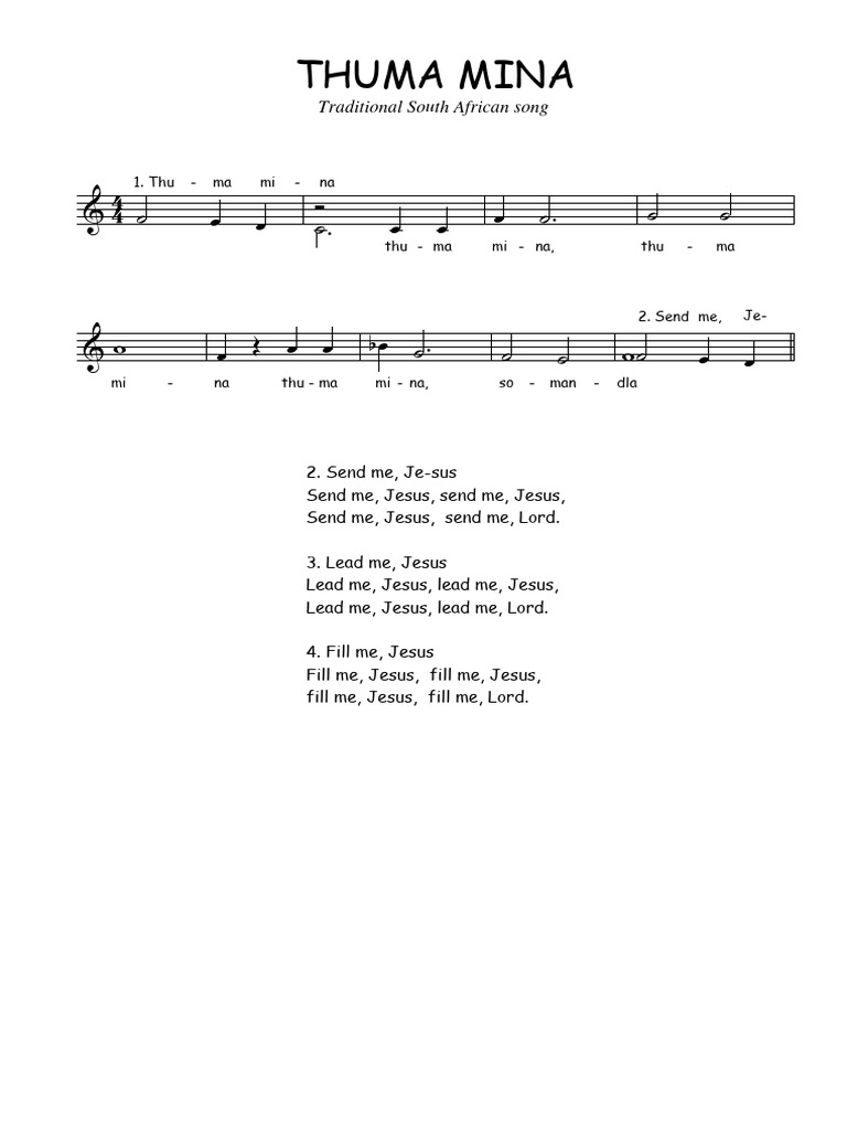 Traditionnel - Thuma Mina | PDF