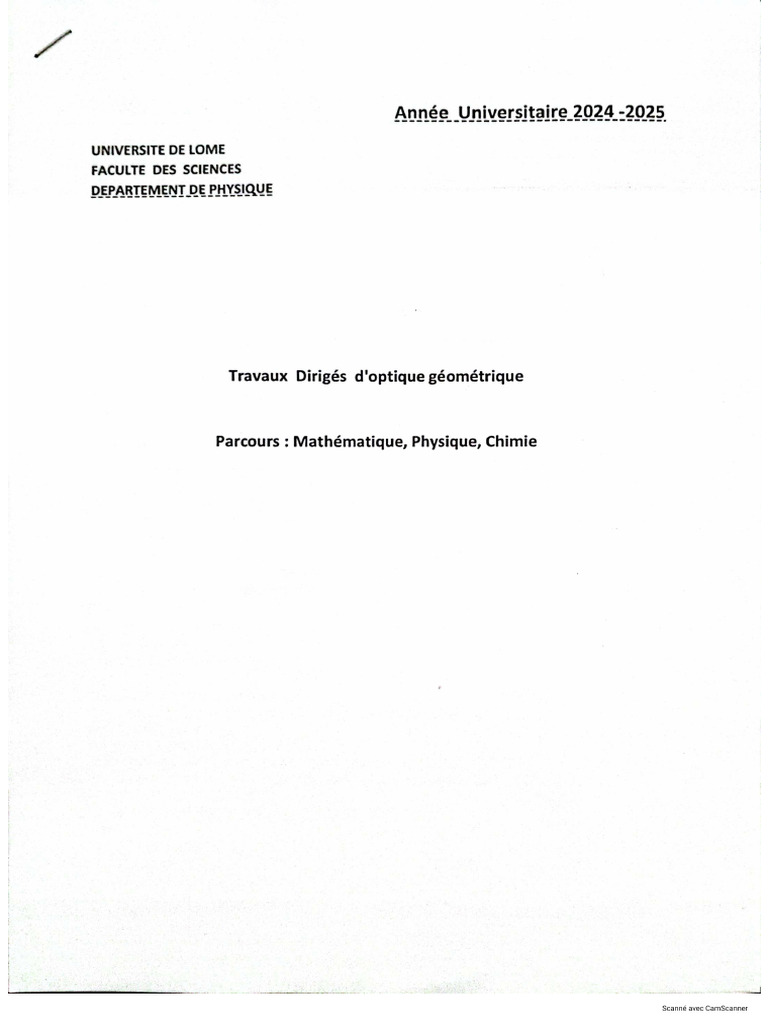 TD Phy 108 | PDF