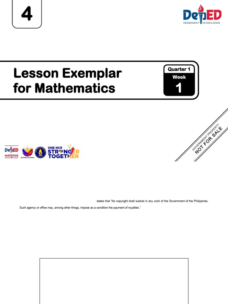 LE G4 Mathematics Q1 Wk1 | PDF | Learning | Angle