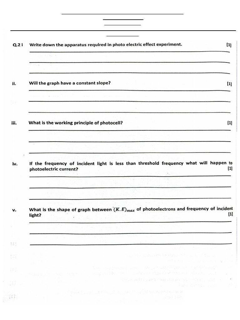 PBA Worksheet Physics HSSC II Exp 10 | PDF