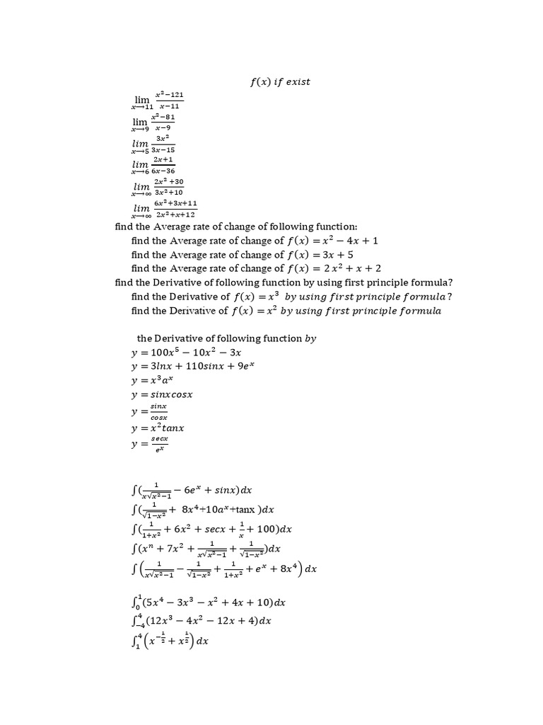 Final Assignment Calculus | PDF