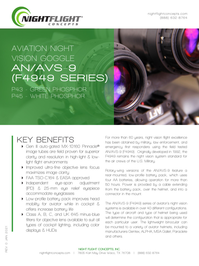 F4949 Marketing Data Sheet v4 | PDF | Field Of View | Light