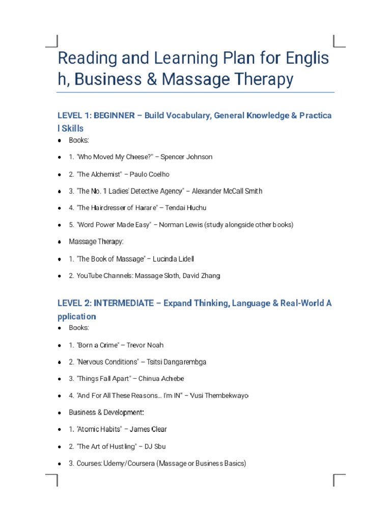 Reading Learning Plan Updated Phoenix | PDF