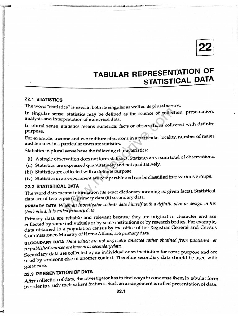 Tabular Statics Data | PDF