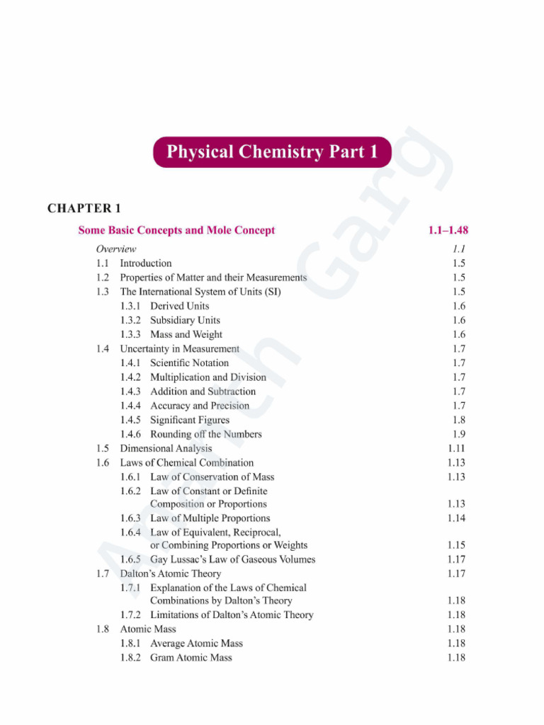 Some Basic Concepts & Mole Concept | PDF