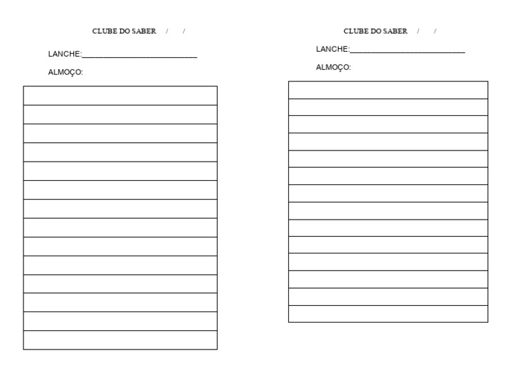 Tabela Do Clube Do Saber | PDF