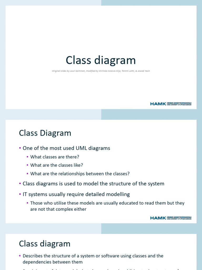 Topic3 03 ClassDiagram Engl Part1 v2 | PDF | Class (Computer Programming) | Computing